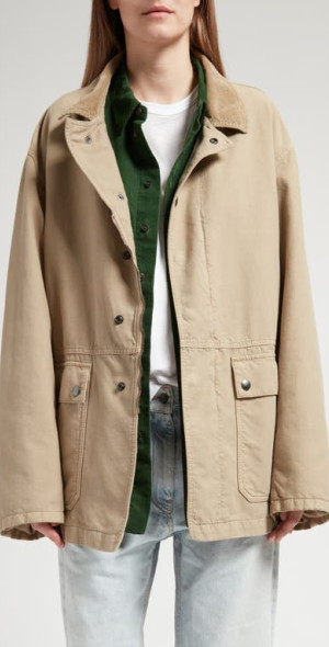 The Row - Frank Cotton Twill Chore Jacket in Beige at Nordstrom