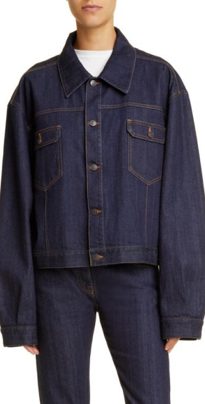 The Row - Ness Denim Trucker Jacket in Indigo at Nordstrom