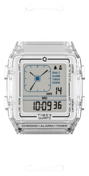Timex® - Timex Q Timex Digital LCA Chronograph Resin Strap Watch, 35mm ...