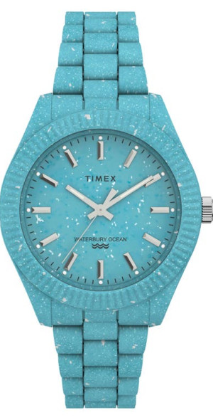 Timex® - Timex Waterbury Ocean Recycled Plastic Bracelet Watch, 37mm in ...