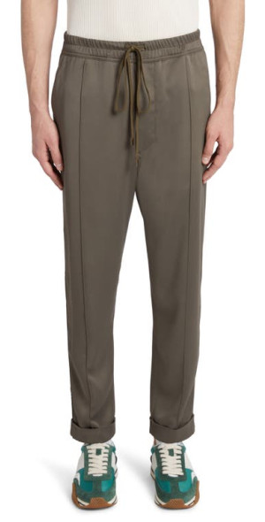 TOM FORD - Pintuck Cady Pants in Brown at Nordstrom