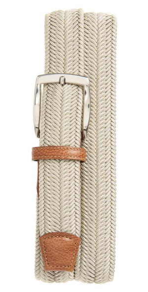 Torino - Herringbone Woven Belt in Camel