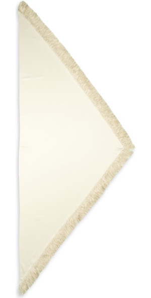 TOTEME - Charmeuse Satin Triangle Fringe Scarf in Macadamia at Nordstrom