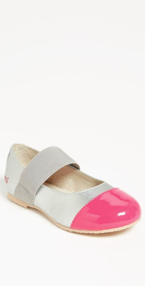 Umi - 'Elaina' Mary Jane in Silver/Pink at Nordstrom