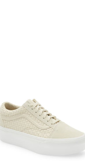 Vans - Old Skool Stackform Sneaker in Micro Weave Ivory