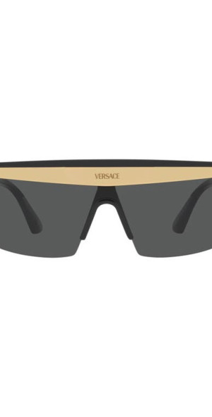 Versace - 44mm Shield Sunglasses in Black