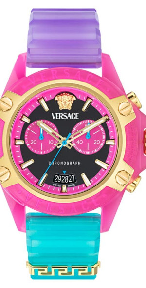 Versace - Icon Active Chronograph Silicone Strap Watch, 44mm in ...
