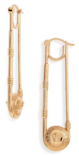 Versace - Safety Pin Drop Earrings in Gold at Nordstrom