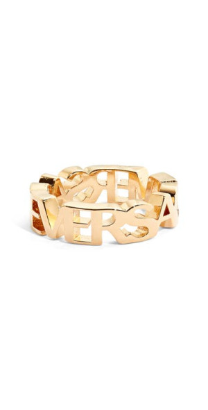 Versace - Signature Logo Ring in Gold