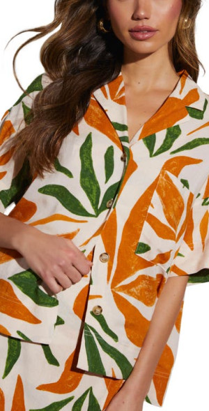 VICI Collection - Rainforest Camp Shirt in Tropical
