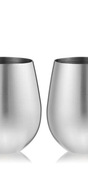 Viski - Harrison Wine Tumblers in Stainless Steel in Silver at Nordstrom