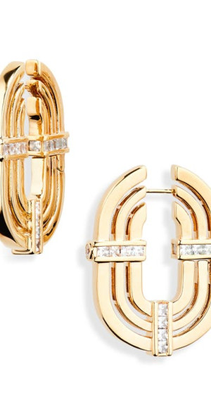 Zimmermann - Halo Oval Hoop Earrings in Gold at Nordstrom
