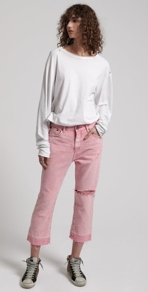 One Teaspoon - Evil Eye Hooligans Low Waist Relaxed Straight Leg