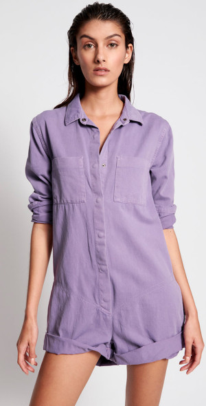 One Teaspoon - Purple Dove Prophecy Jumpsuit