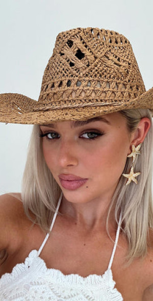 Princess Polly - Alix Cowboy Hat Brown