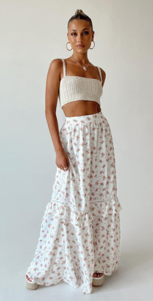Princess Polly - Fowler Maxi Skirt White