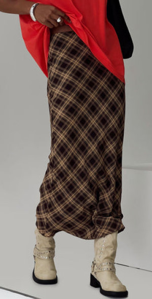 Princess Polly - Hayze Maxi Skirt Brown Check