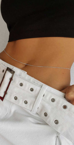 Princess Polly Lower Impact - Cady Chain Belt Silver