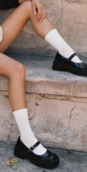 Princess Polly Lower Impact - Reed Flats Black