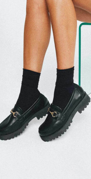 Princess Polly - Saxton Loafers Black