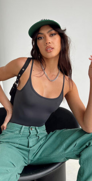 Princess Polly Soft Fit - Geary Bodysuit Grey