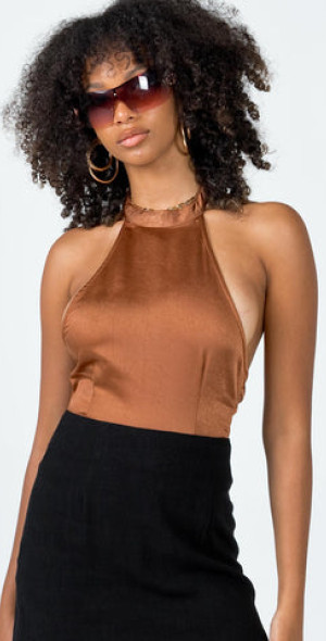 Princess Polly - Stanley Bodysuit Brown