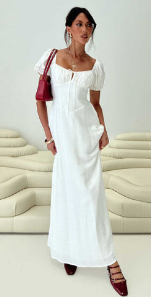 Princess Polly - Summer Song Maxi Dress White