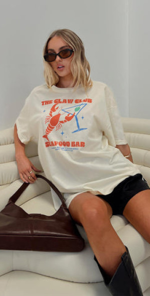 Princess Polly - The Claw Club Oversized Tee Yellow