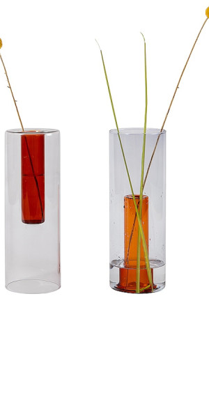 Block Design - Large Reversible Glass Vase