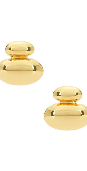 BRACHA - Gold Pebble Studs