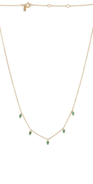 EF COLLECTION - Emerald Teardrop Choker Necklace
