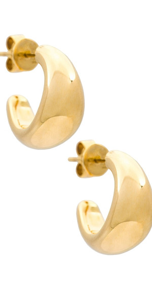 EF COLLECTION - Jumbo Dome Hoop Earrings