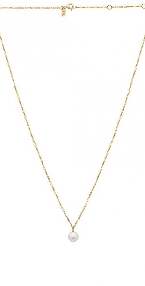 EF COLLECTION - Pearl Ball Drop Necklace