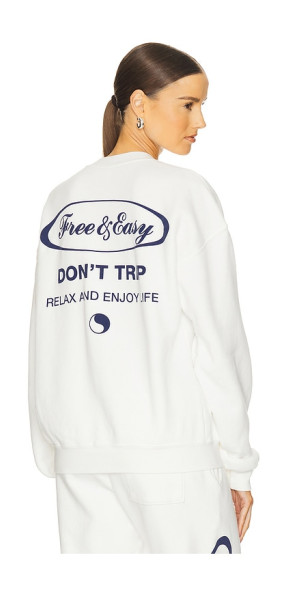 Free & Easy - Script Heavy Fleece Sweatshirt