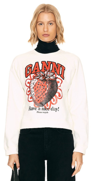 Ganni - Isoli Strawberry Sweatshirt