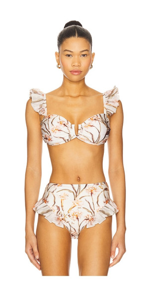 PatBO - Botanic Retro Flutter Bikini Top