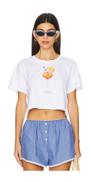 Polychrome Goods - Aperol Spritz Watercolor Crop Top