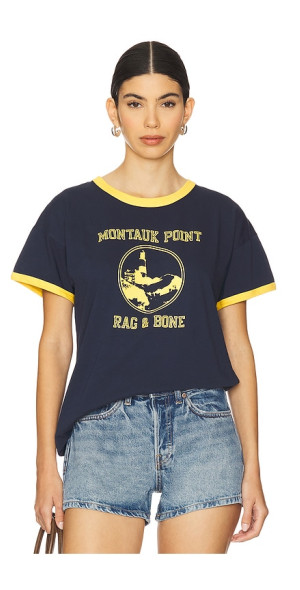Rag & Bone - Montauk Boxy Ringer Tee