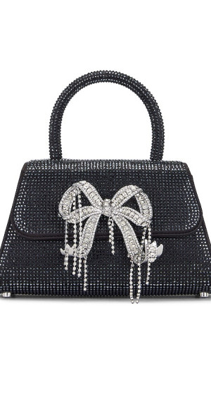 self-portrait - Rhinestone Mini Bow Bag