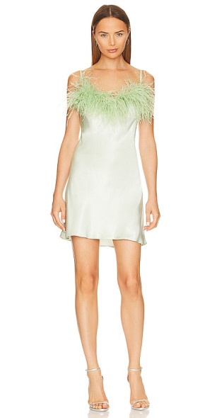 Sleeper - Boheme Mini Dress with Feathers