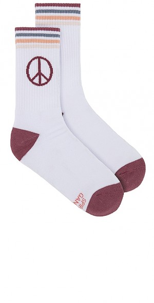 Spiritual Gangster - Peace Sign Crew Sock