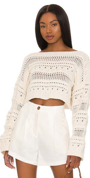 Tularosa - Francis Open Stitch Cropped Pulllover