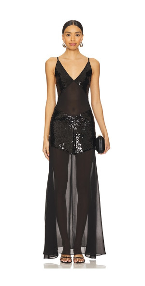 WeWoreWhat - Sheer Panel Maxi Dress