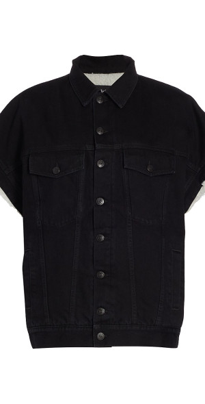 3x1 - Women's Rosie Denim & Faux Shearling Vest