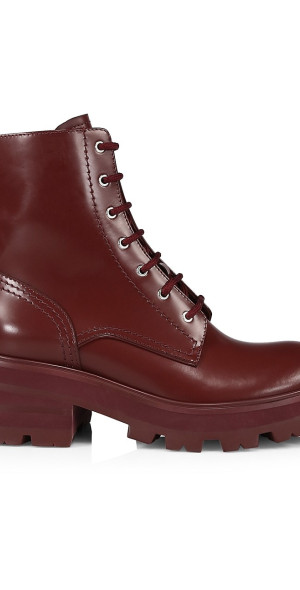 Alexander McQueen - Women's Tread Leather Lace-Up Combat Boots
