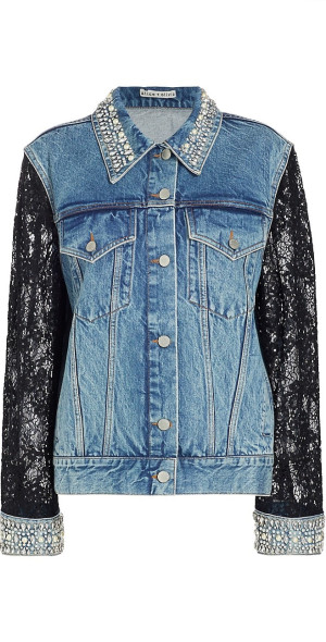 Alice + Olivia - Women's Jeff Embellished Denim Jacket