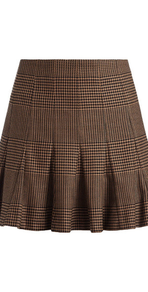 Alice + Olivia - Women's Zona Check Pleated Miniskirt