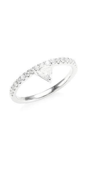 Anita Ko - Diamond White Gold Triangle Ring