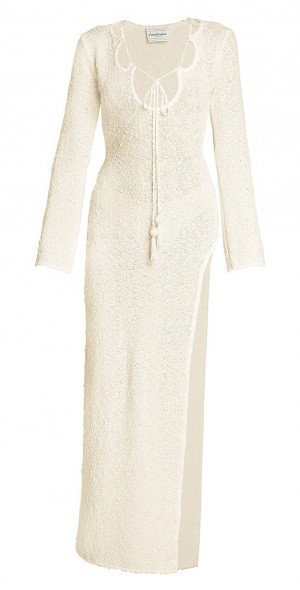 Casablanca Womens Bouclé Cut Out Sheer Dress
