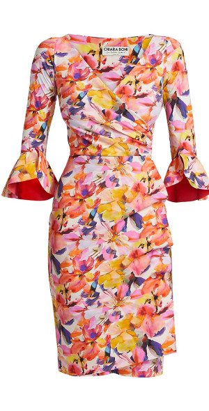 Chiara Boni La Petite Robe - Women's Triana Floral Stretch Bell-Sleeve ...